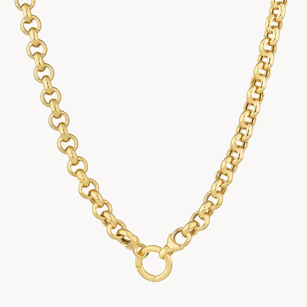 18k gold belcher chain store