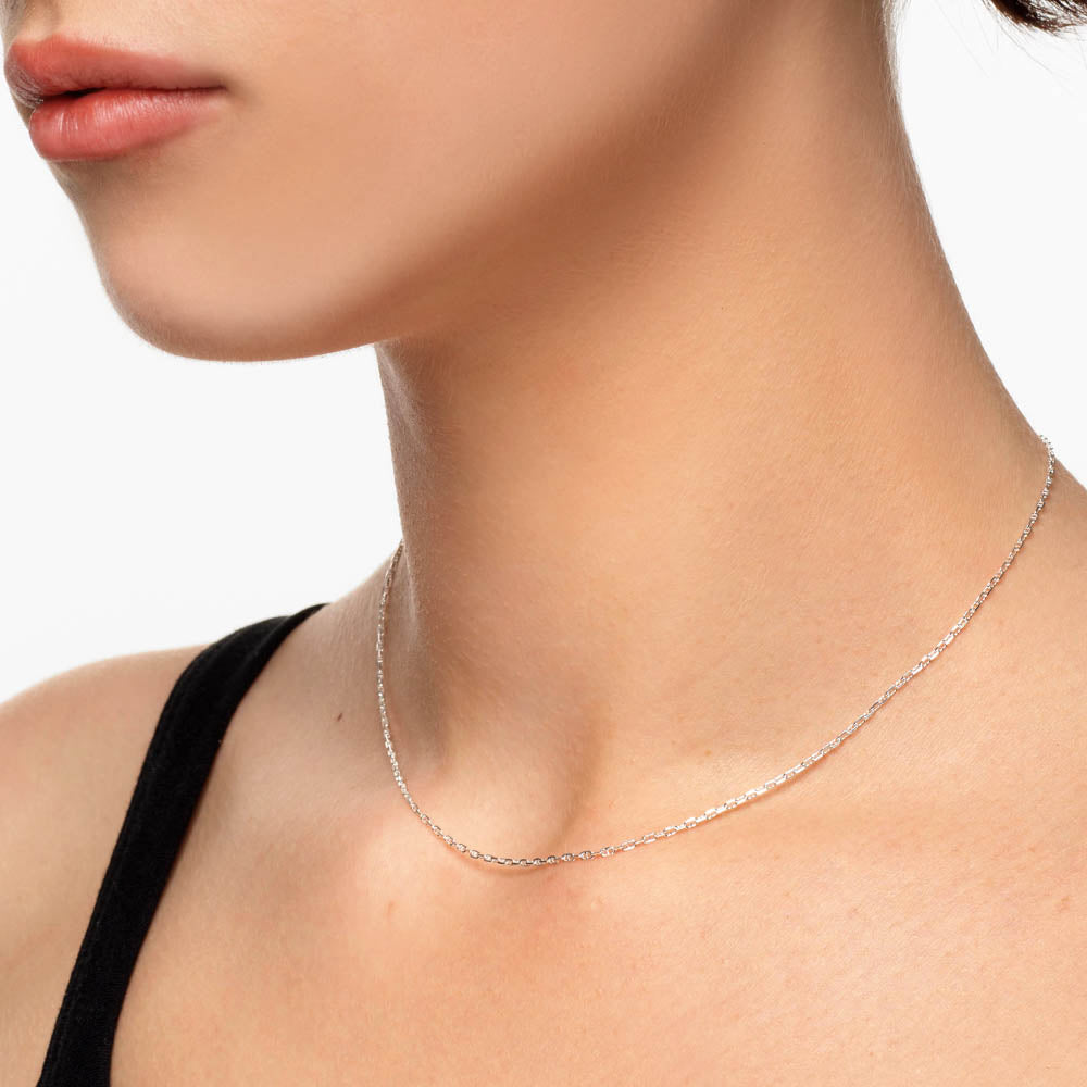 Fine Anchor Chain Necklace in Silver | Medley Jewellery