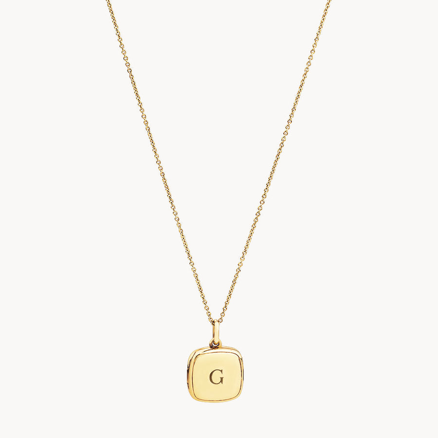Square Gold Locket Necklace | Medley Jewellery