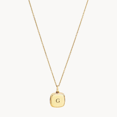 Square Gold Locket Necklace | Medley Jewellery